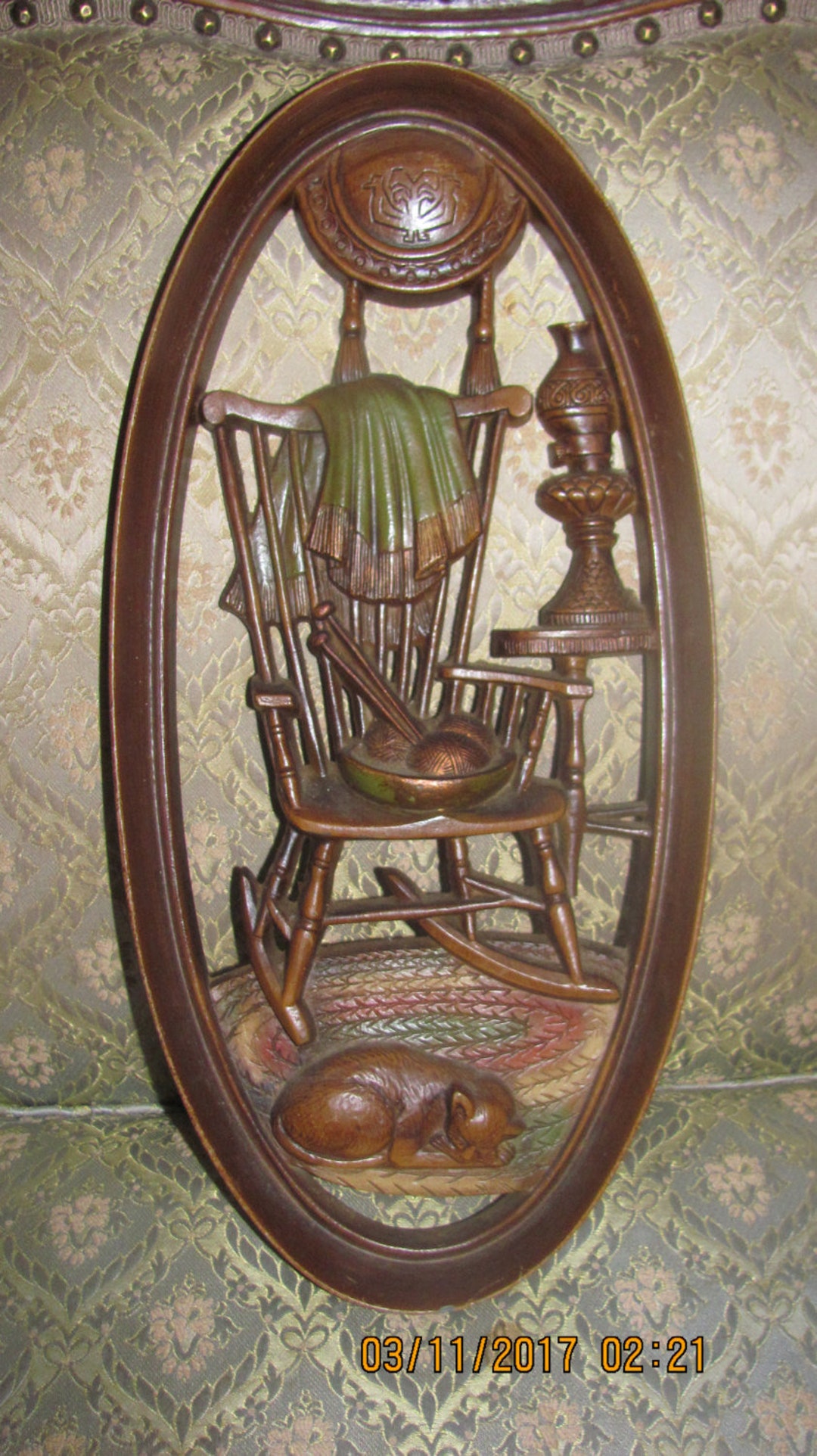 REDUCED FREE SHIPPING Vtg 1965 Syroco Style Living Room Rocking Chair ...