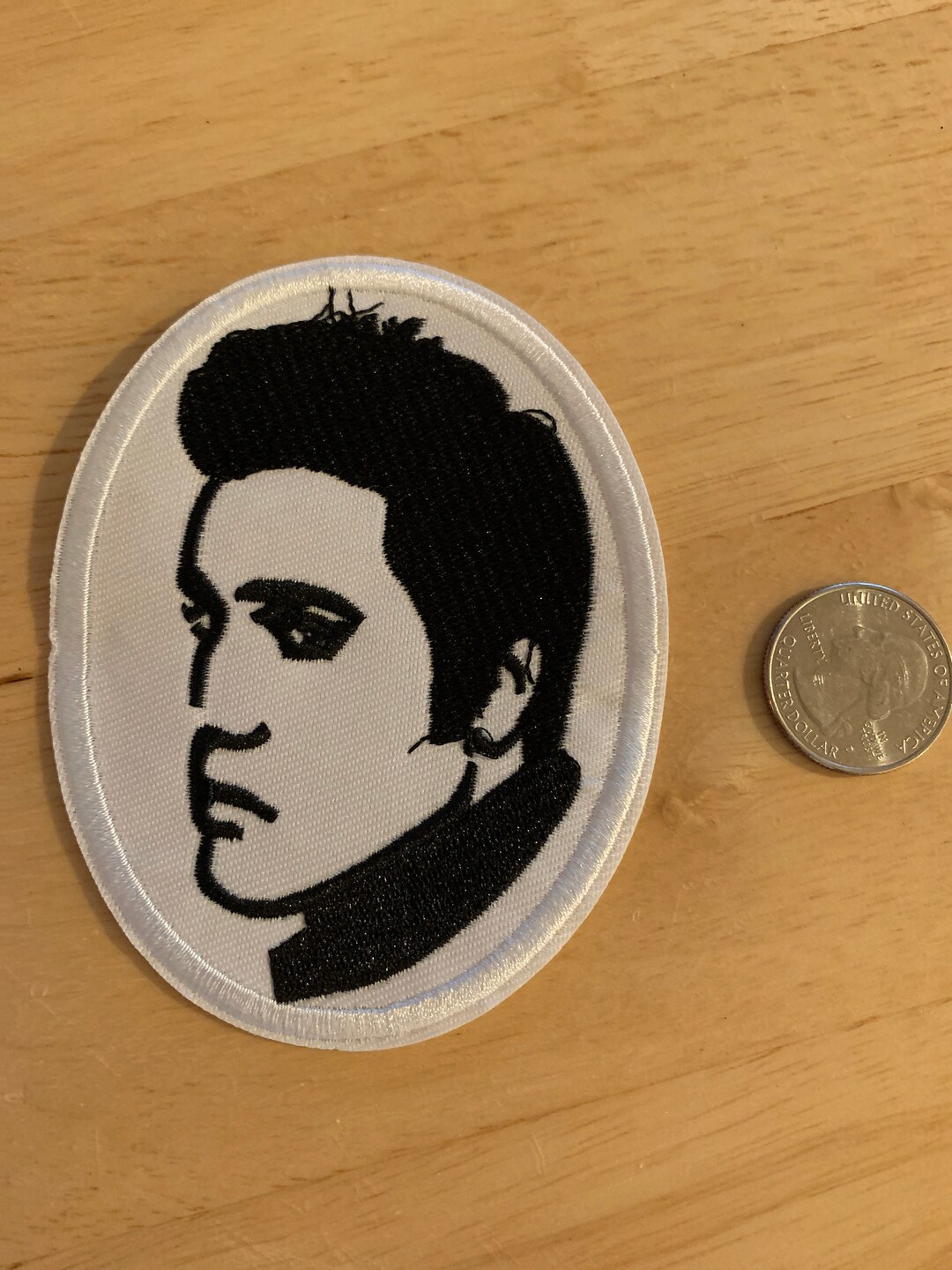 Elvis Portrait Embroidered Patch Iron on Shirt Applique Embroidery ...