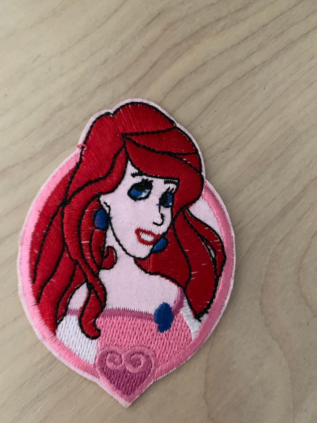 Disney Princess ARIEL Embroidered Patch Iron on to Shirt Applique ...