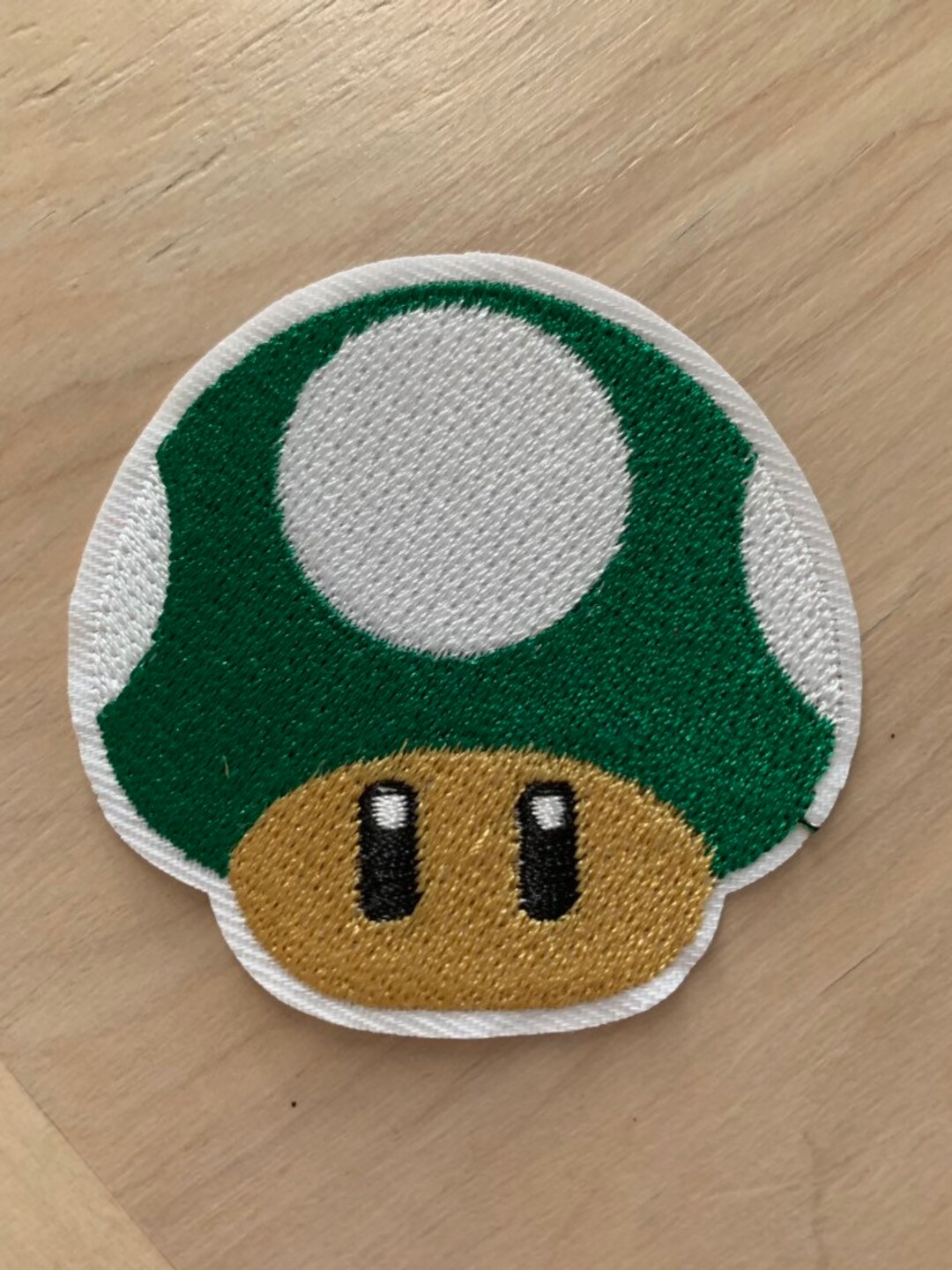 Super Smash Mario Brothers Character Green Mushroom Embroidered Patch ...