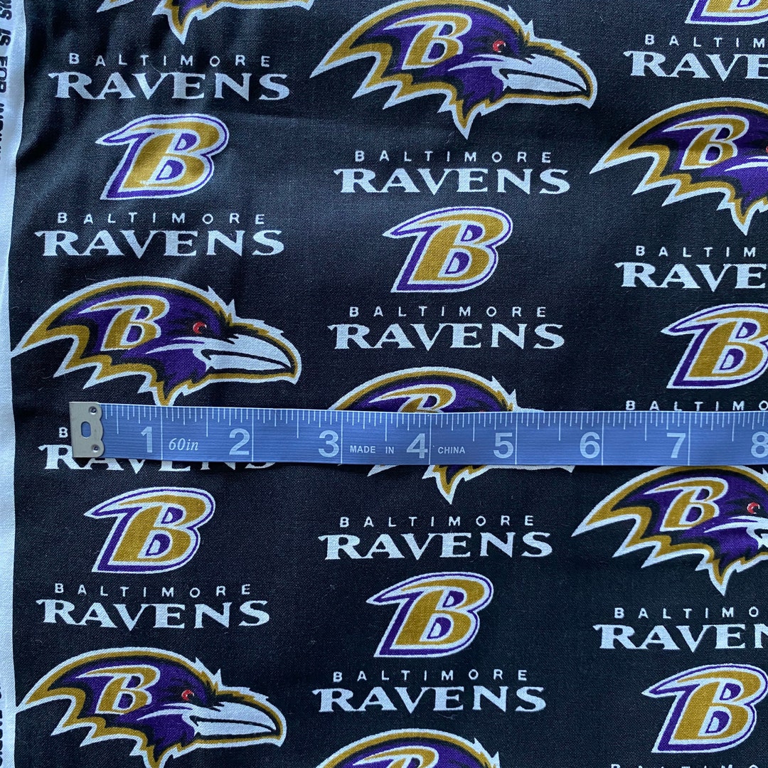 NFL Baltimore Ravens Football 100% Cotton Fabric 1/4 Yard Fabric 9x58 ...