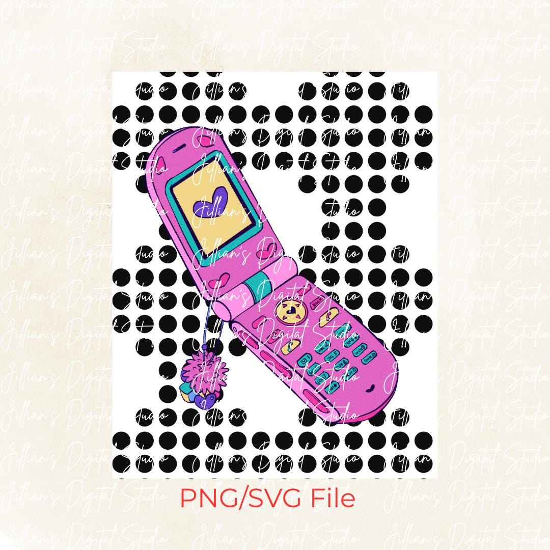 Maximalist Y2K Flip Phone PNG and SVG Files - Etsy