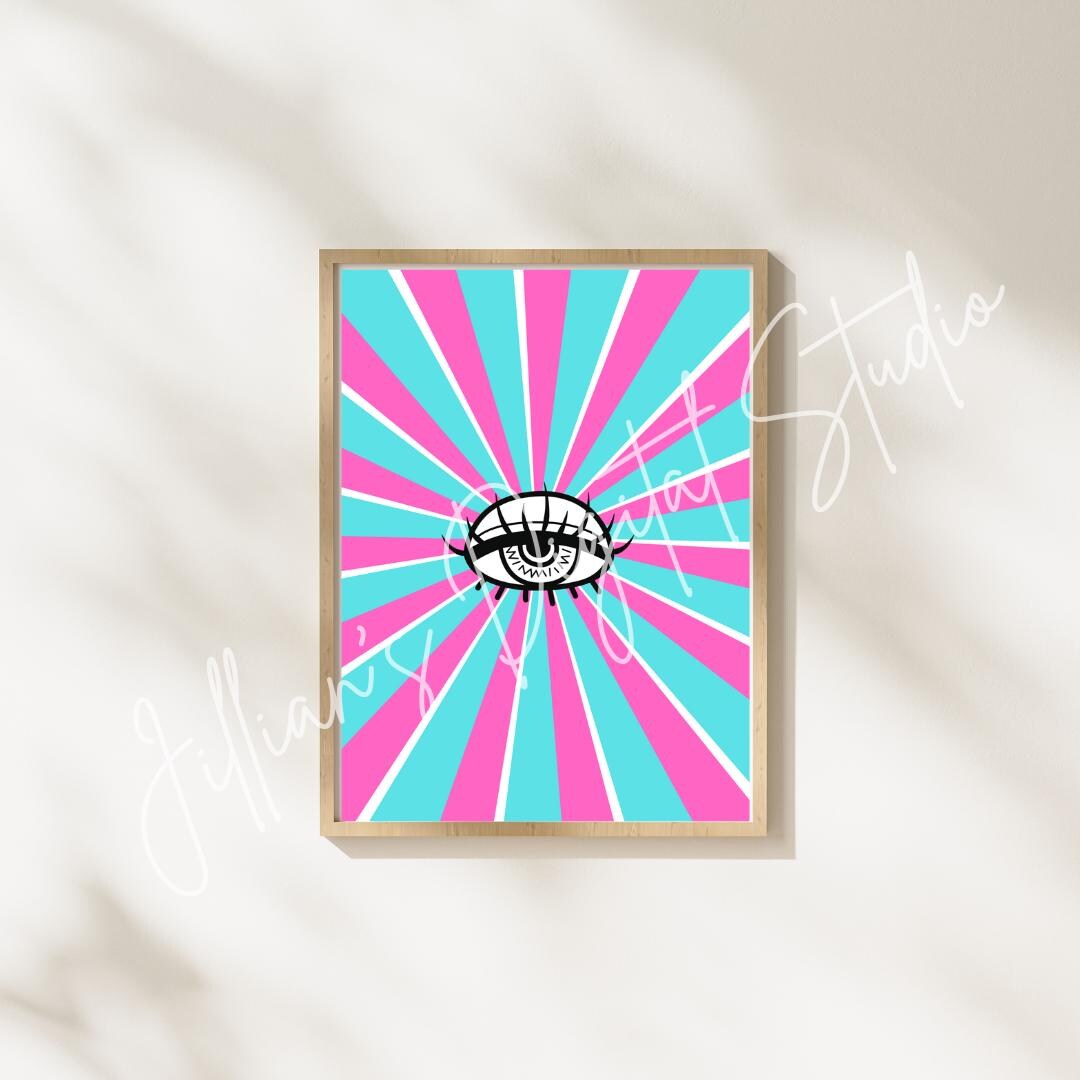 Eyeball Wall Art; Dorm Print; Modern Wall Art; Trendy - Etsy
