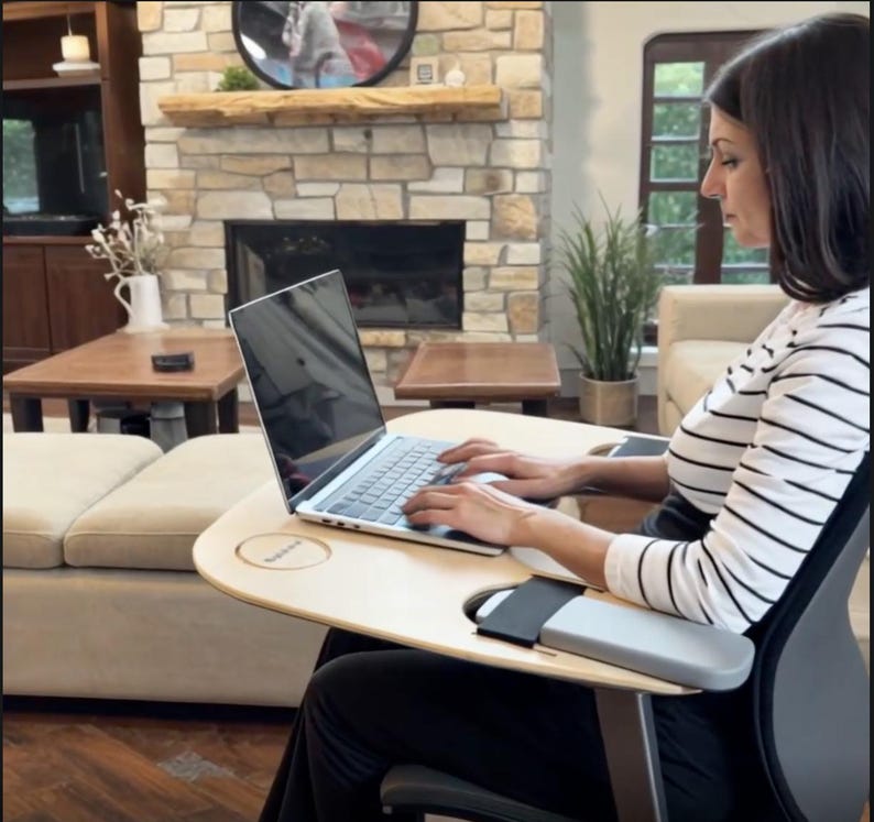 Chair Desk: Ergonomic Mobile Workstation for 'T' Arm Chairs - Etsy