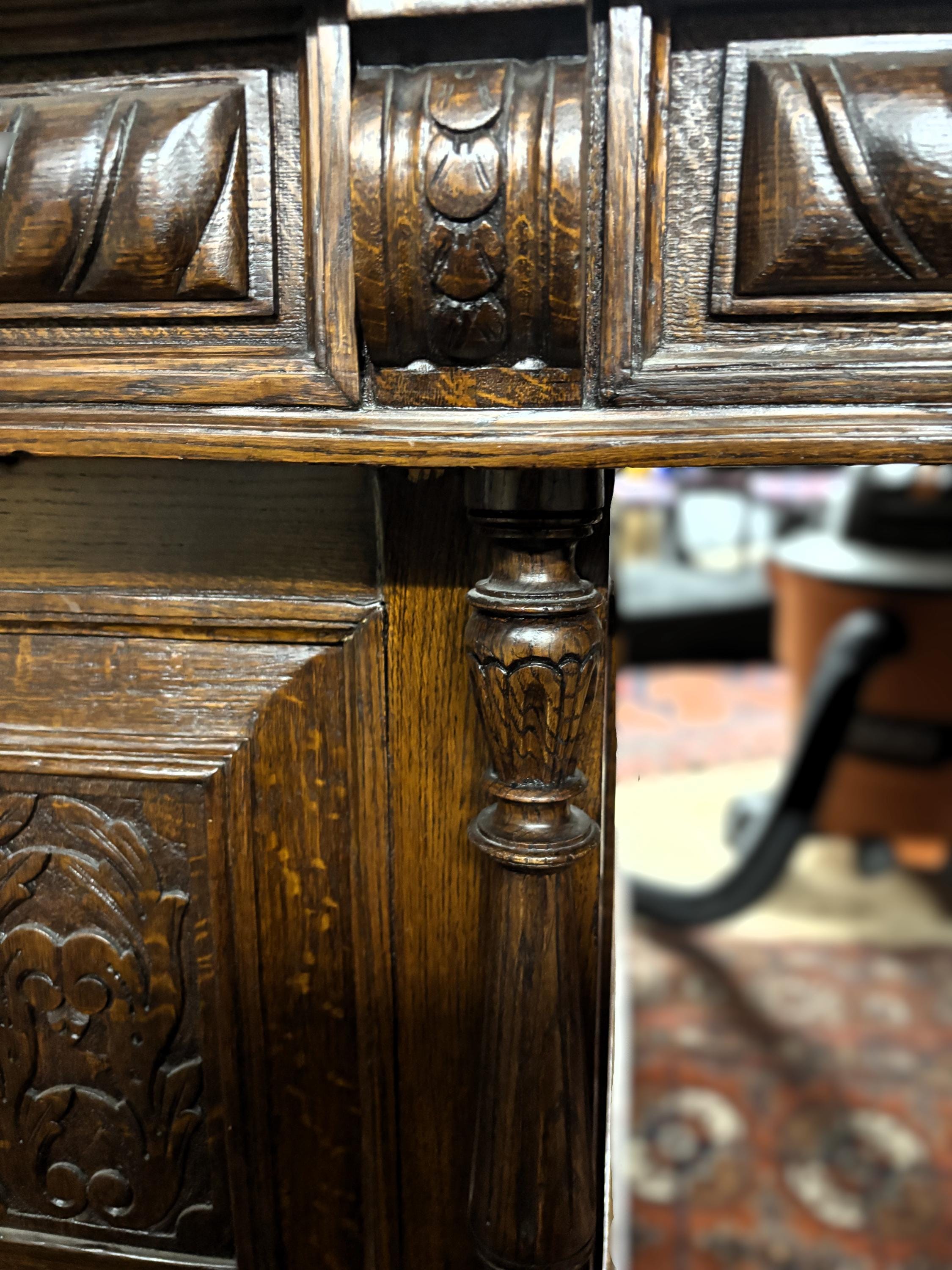 Victorian Oak Pedestal Desk – Gothic Revival – Circa 1870, England ...