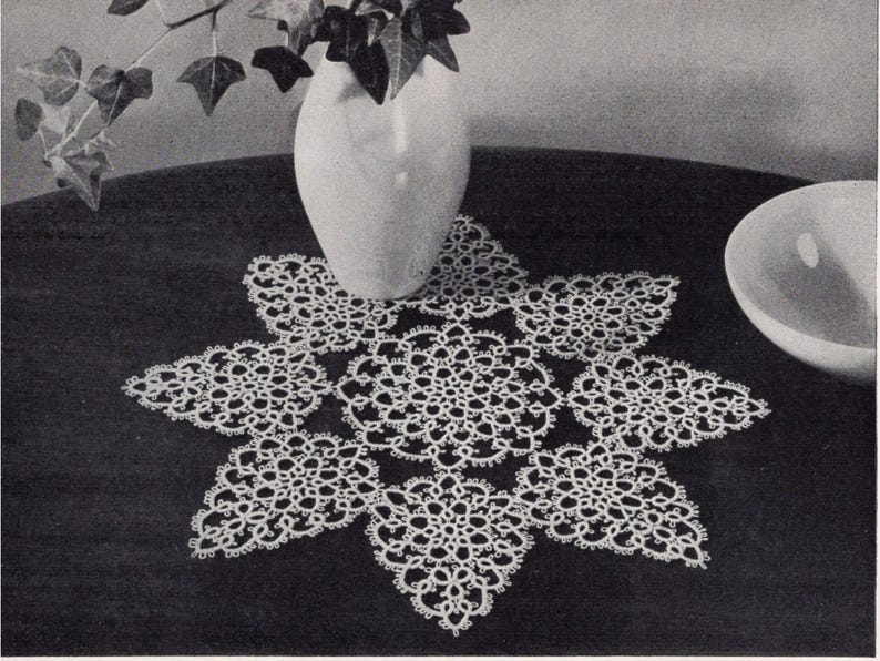 Vintage Tatted Petal Doily Pattern, Circa 1949, Instant Download - Etsy