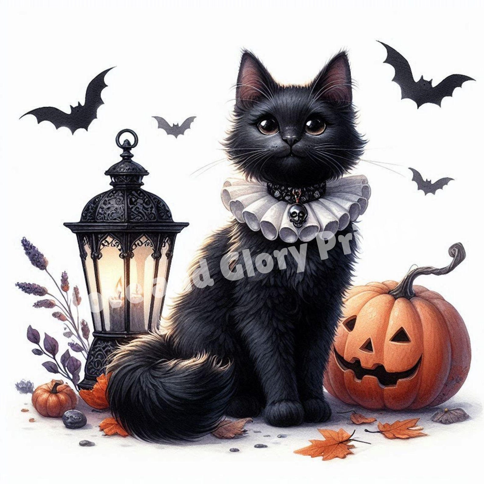 Halloween Cat Clipart Bundle Set of 10 Jpgs, Halloween Clipart ...