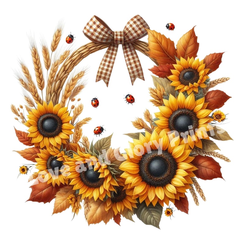 Autumn Thanksgiving Wreath Clipart Set of 10 Jpgs Dried Leaves Clipart ...