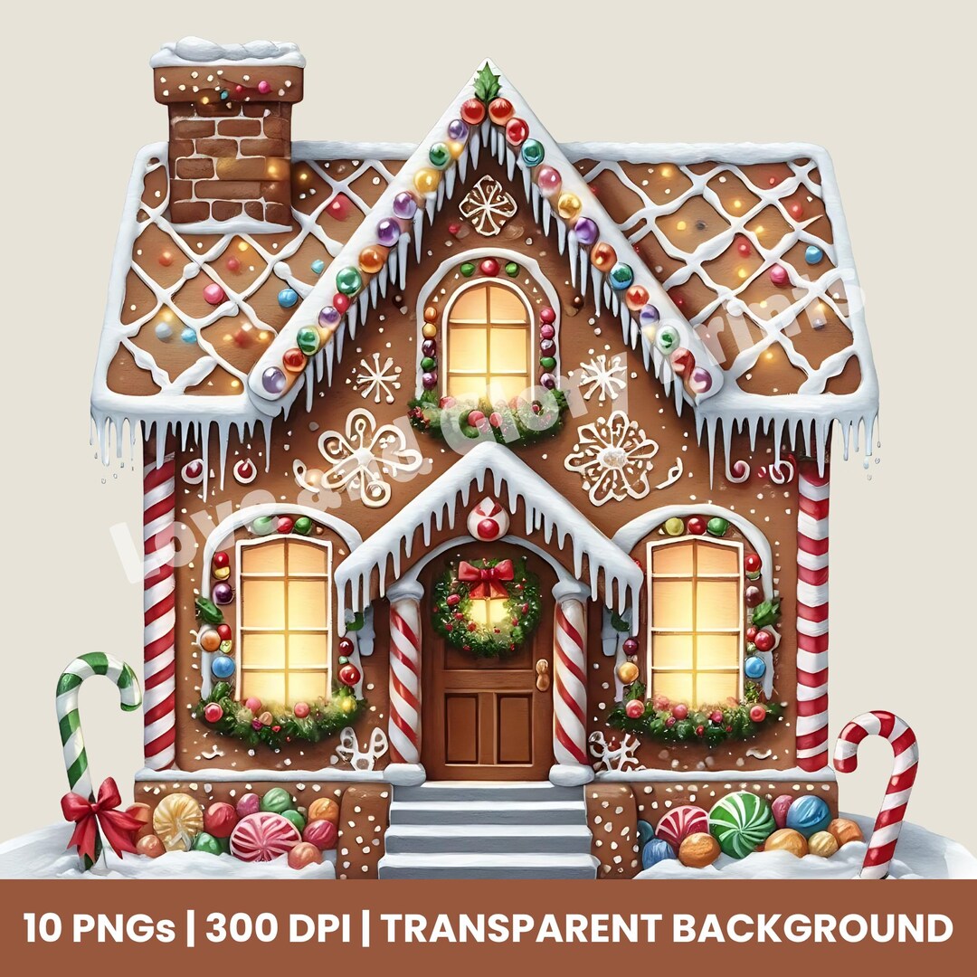 10 Gingerbread House PNG Clipart Christmas Clipart Festive Treats ...