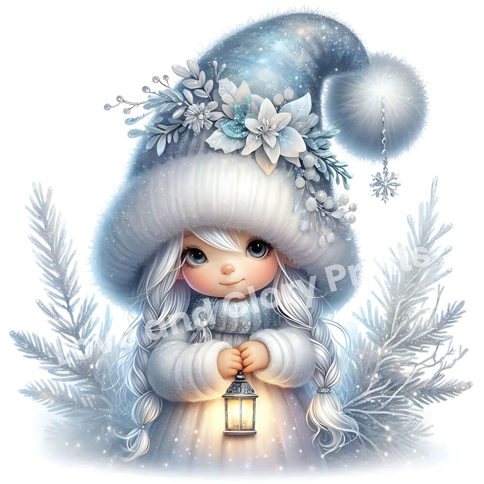 Blue Winter Gnomes JPG Clipart | Christmas Nordic Gnomes Digital ...
