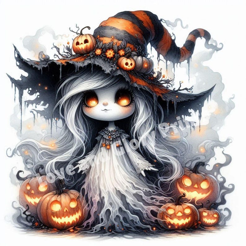 Phantom of the Patch Gnome Clipart Set of 10 Jpgs Halloween Gnome, Boo ...