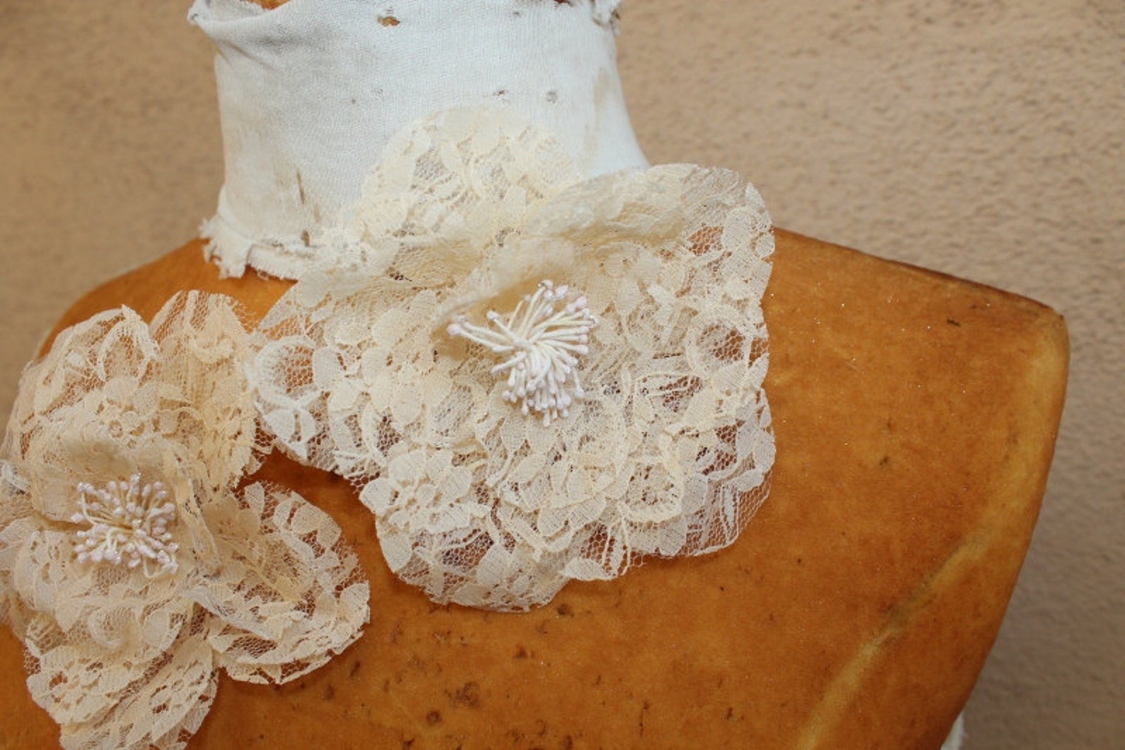 Cute Ivory Color Lace Flower 2 Pieces Listing - Etsy