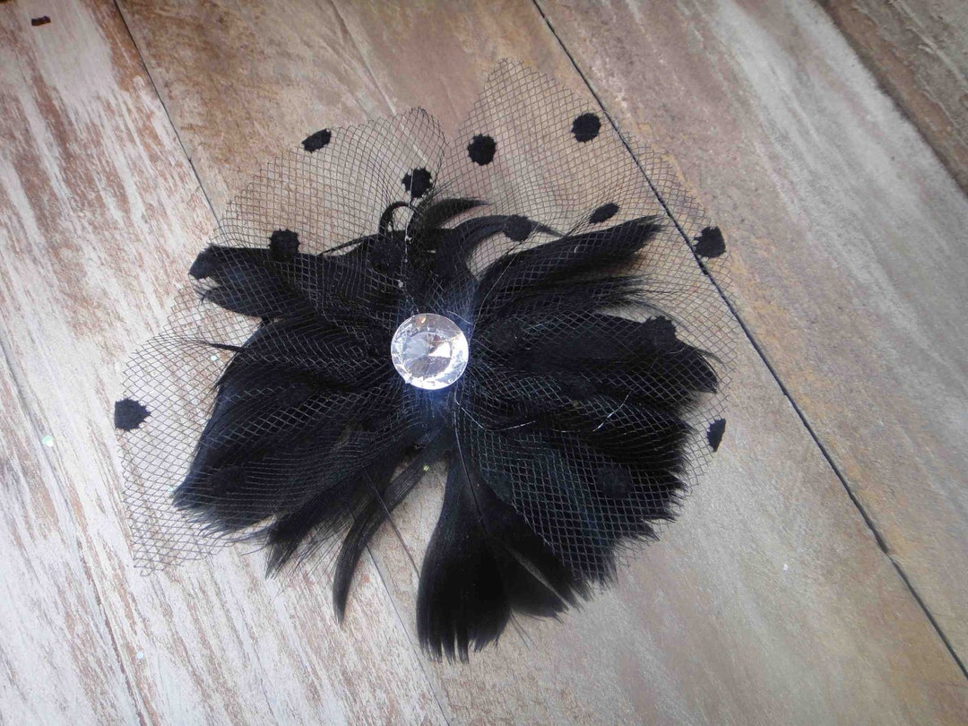 Cute Feather Applique With Rhinestone Black Color 1 Piece Listing. - Etsy