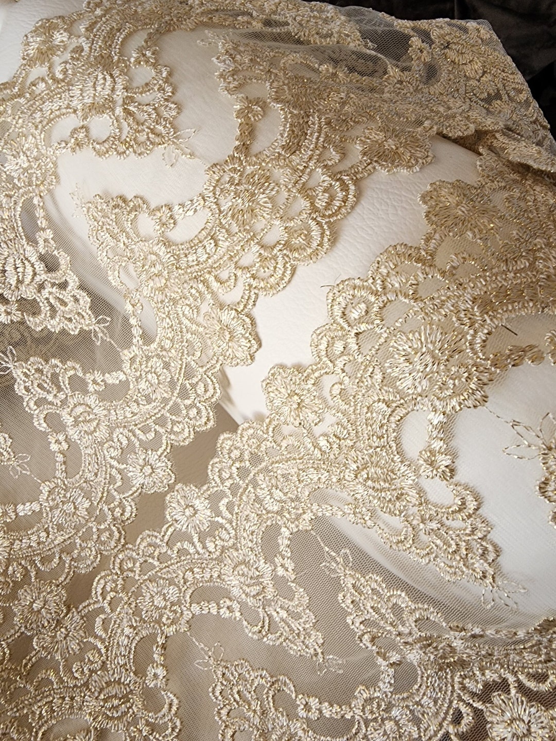 Very Cute Gold Color Lace 1 Yard Listing 5 Inch Wide /metalic Lace / - Etsy