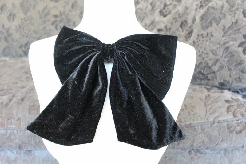 Velvet Black Bow Applique, Costume Decoration - Etsy