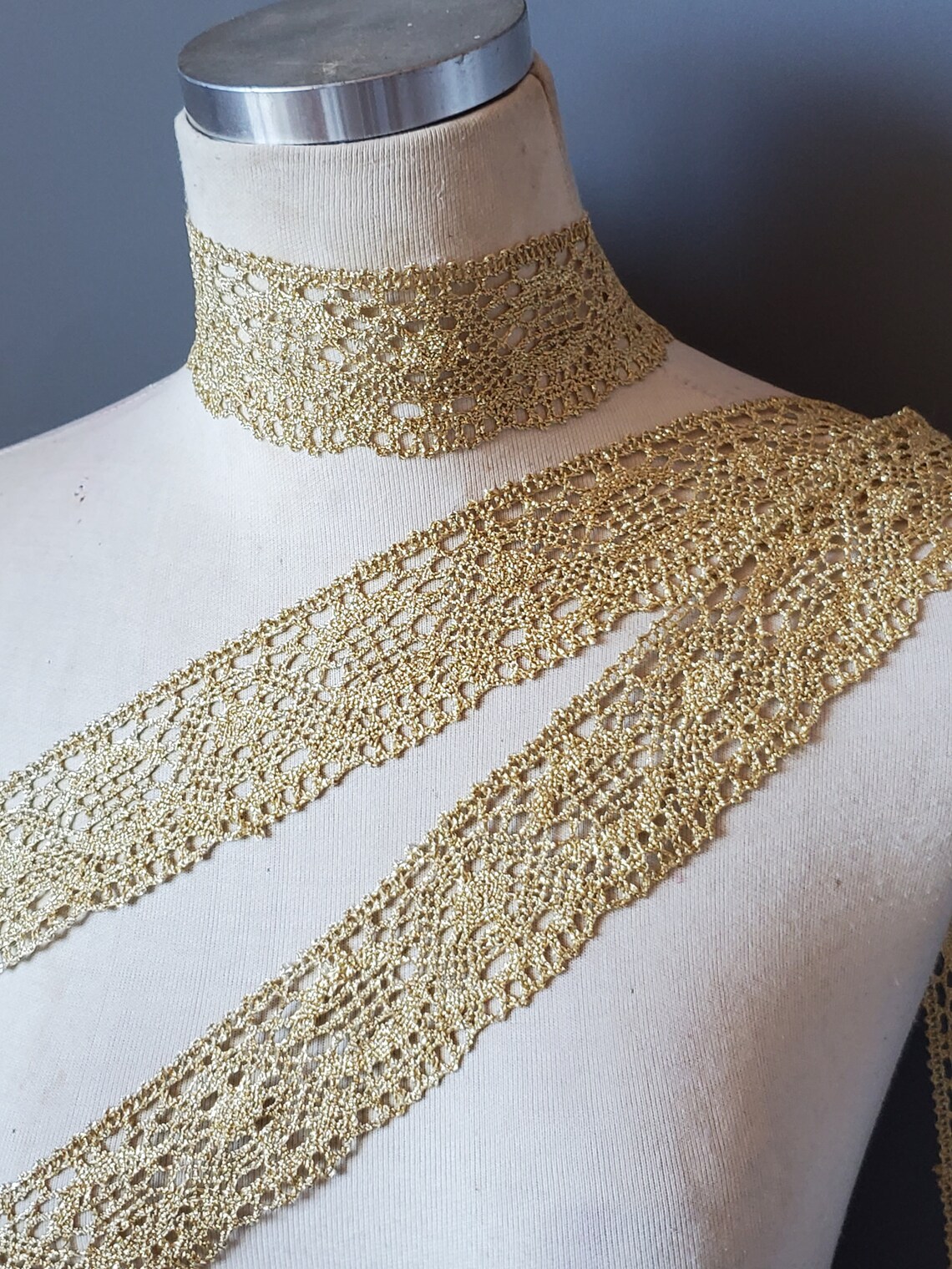 Very Cute Gold Color Lace 1 Yard Listing 2 Inch Wide - Etsy