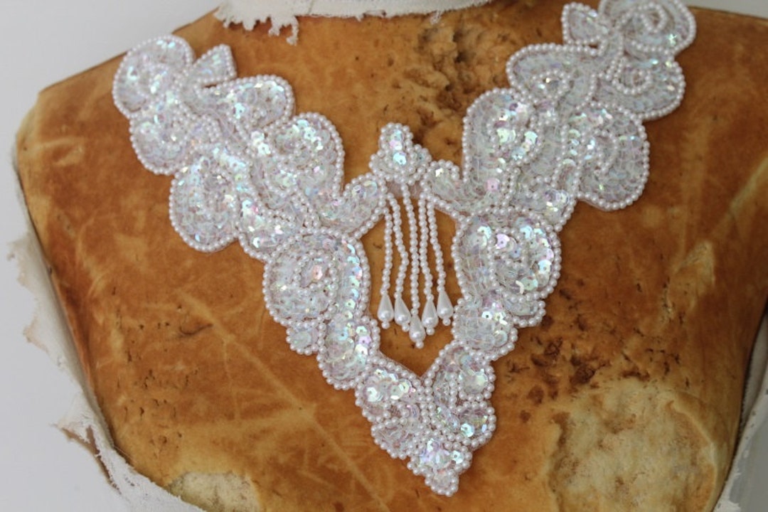 Cute Beaded and Embroidered Applique With Sequence 1 Pieces Listing - Etsy