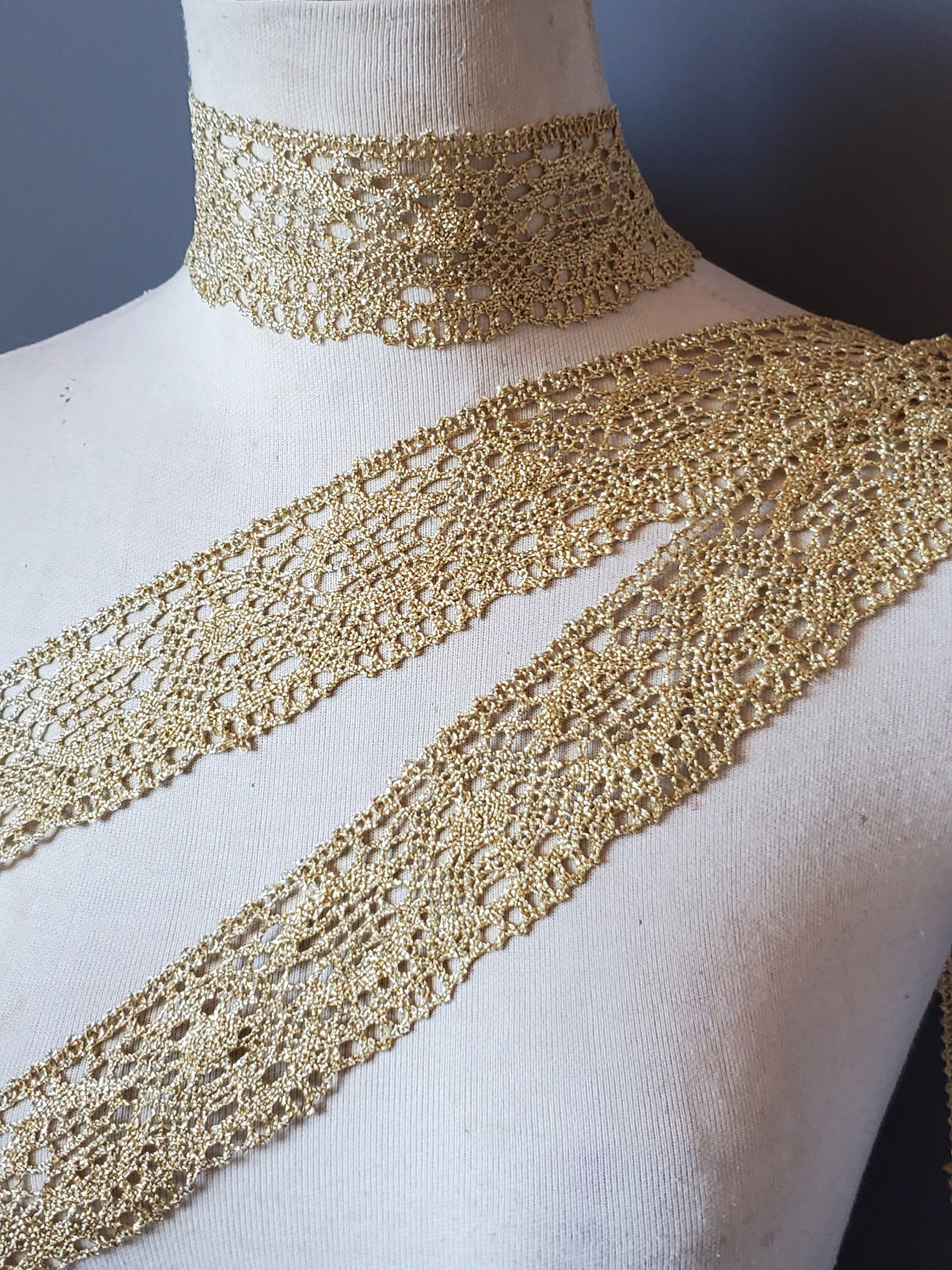 Very Cute Gold Color Lace 1 Yard Listing 2 Inch Wide - Etsy