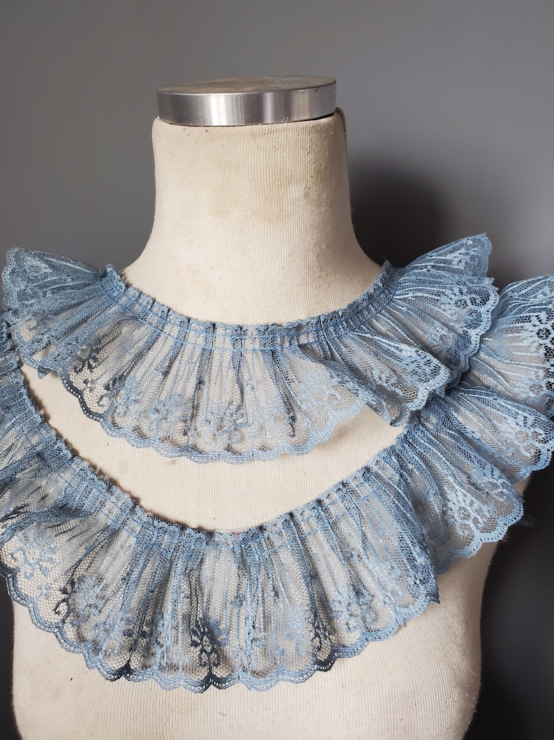 Blue Ruffled Lace Sewing Trim, 2.5 Inch, 1 Yard - Etsy