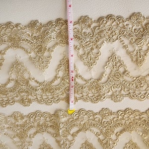 Very Cute Gold Color Lace 1 Yard Listing 5 Inch Wide /metalic Lace / - Etsy