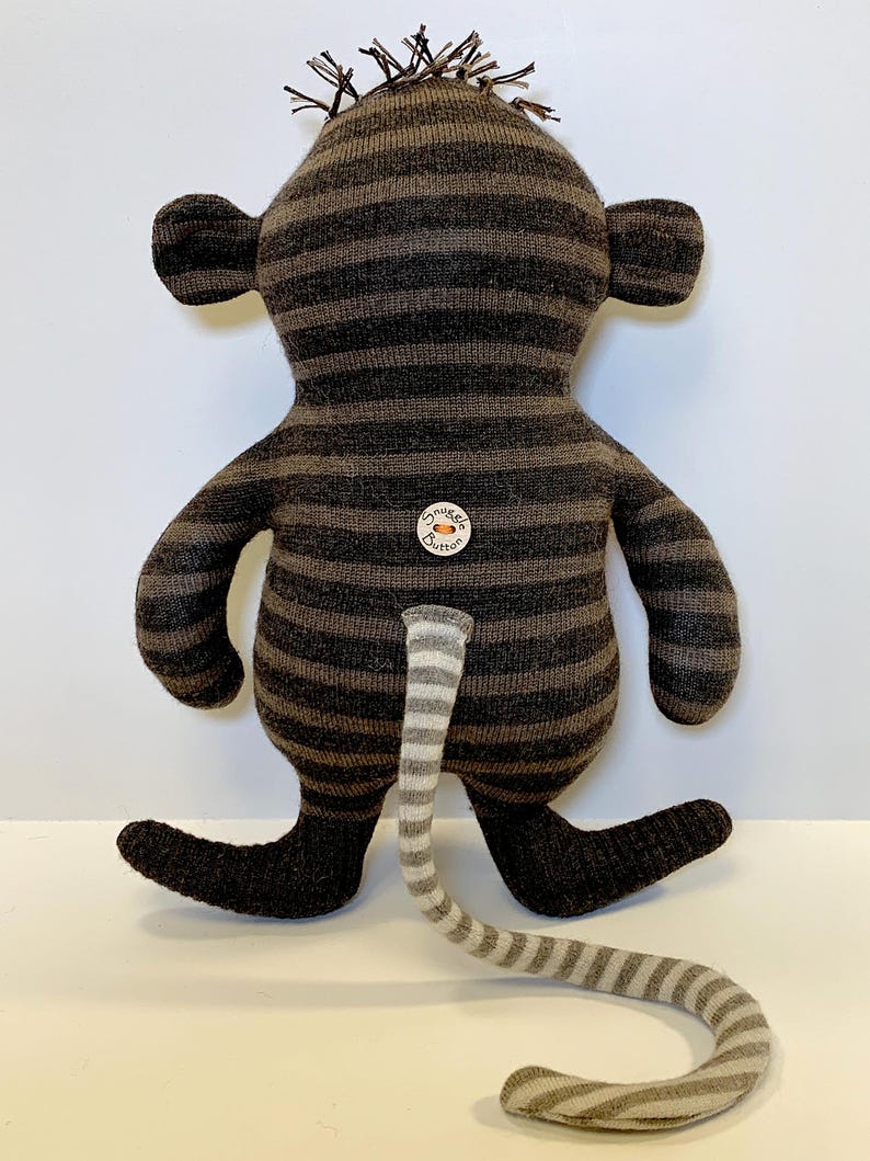 Morgan Monkey, Made From Striped Upcycled Wool Sweaters - Etsy