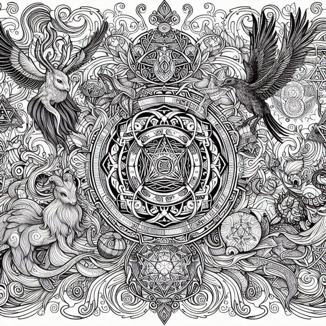 Coloring Pages With Arcane Theme - Etsy
