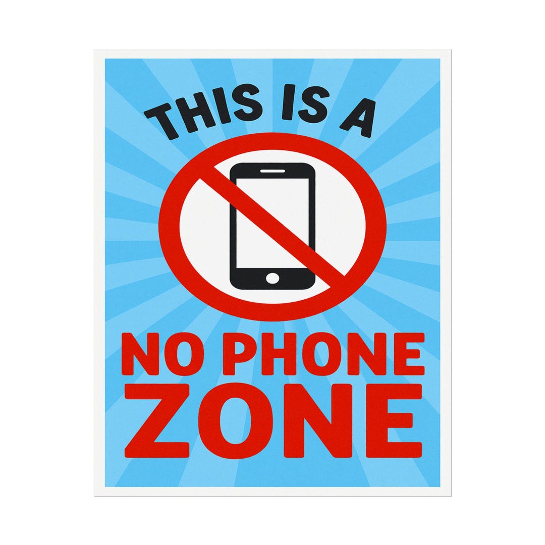 No Phone Zone Classroom Poster – School Rule Sign for Teachers - Etsy