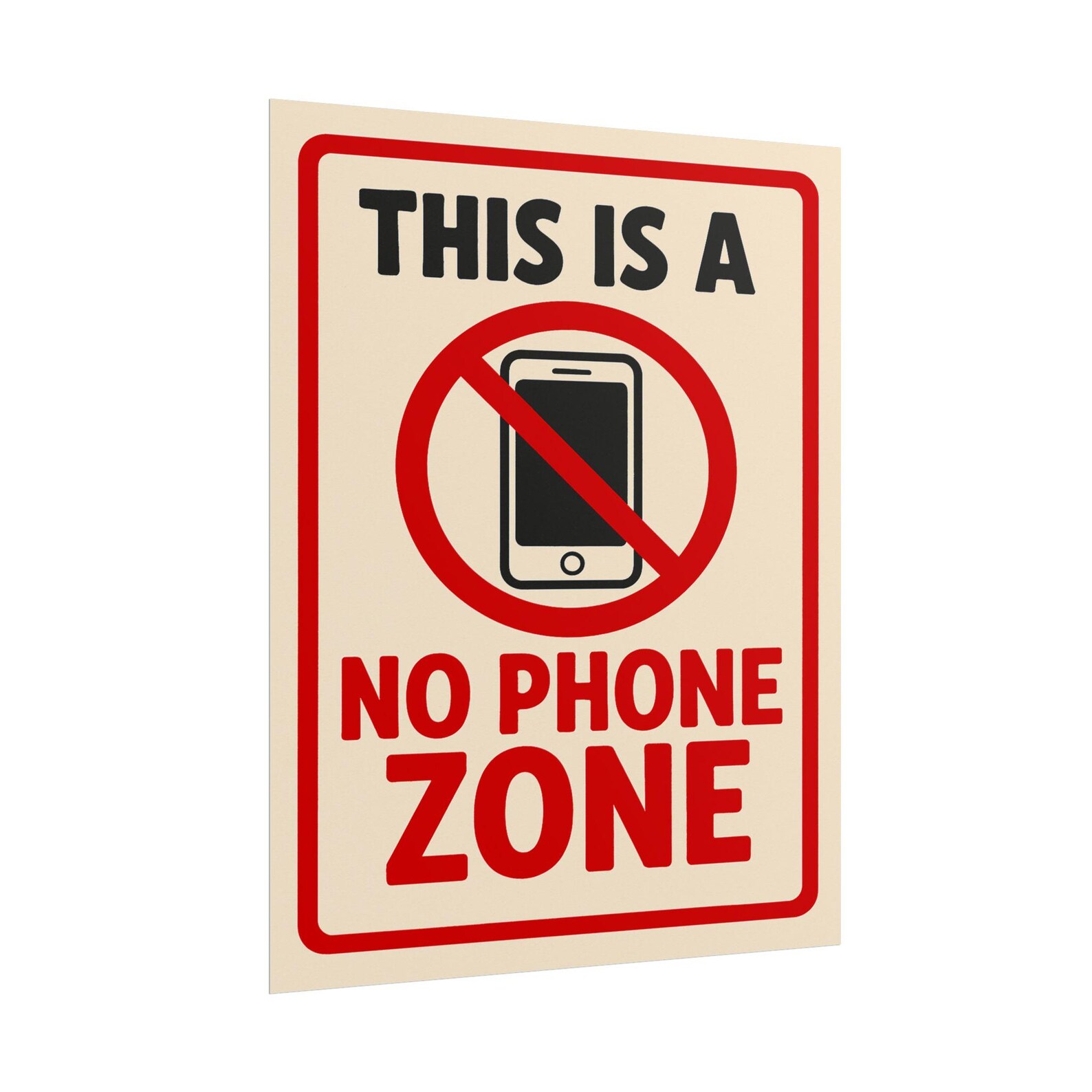 No Phone Zone Poster | Classroom Rules Printable Sign | School Hallway ...