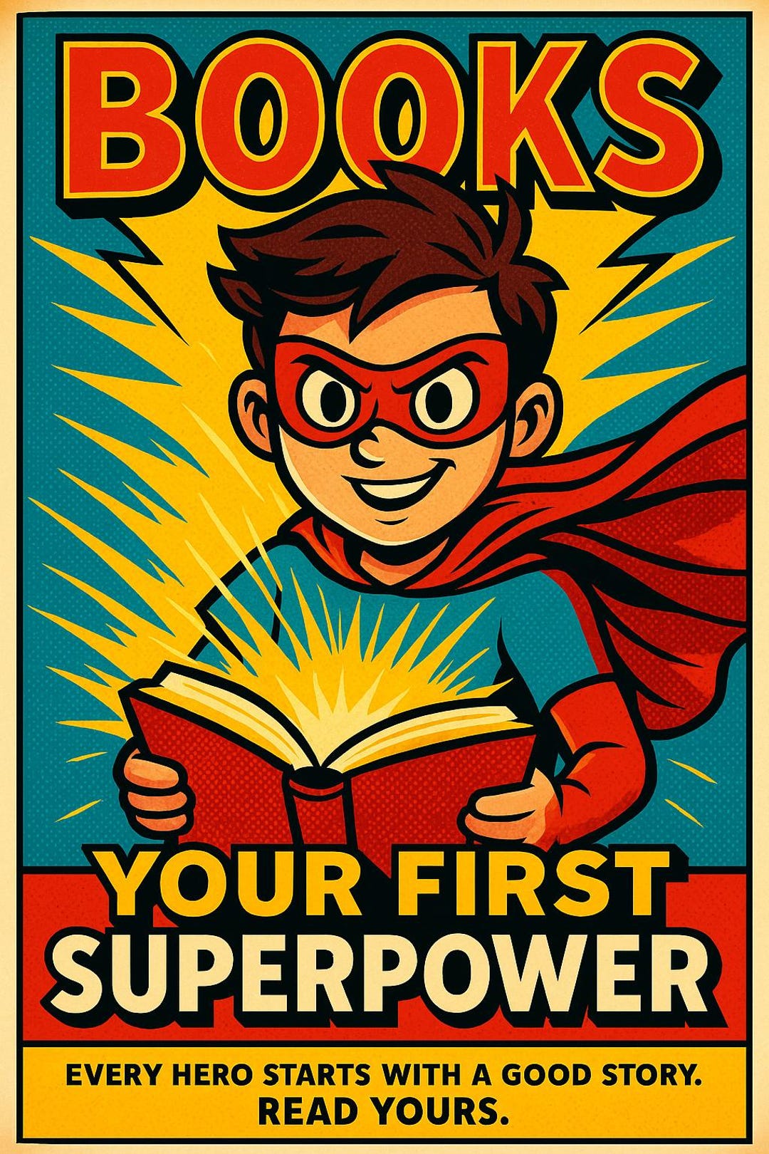 Retro Superhero Reading Poster: Classroom Literacy Decor (digital ...