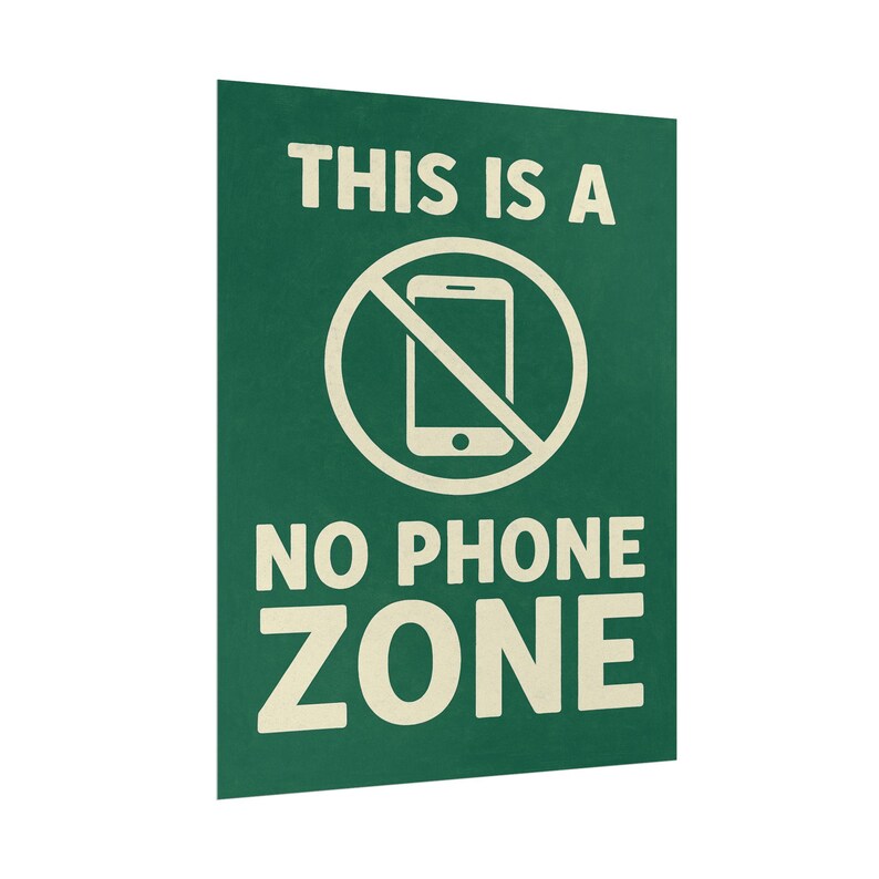 Printable No Phone Zone Classroom Poster – Chalkboard Style School Sign ...