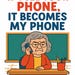 Funny No Phone Classroom Poster - Bold Teacher Cartoon Wall Art - Etsy