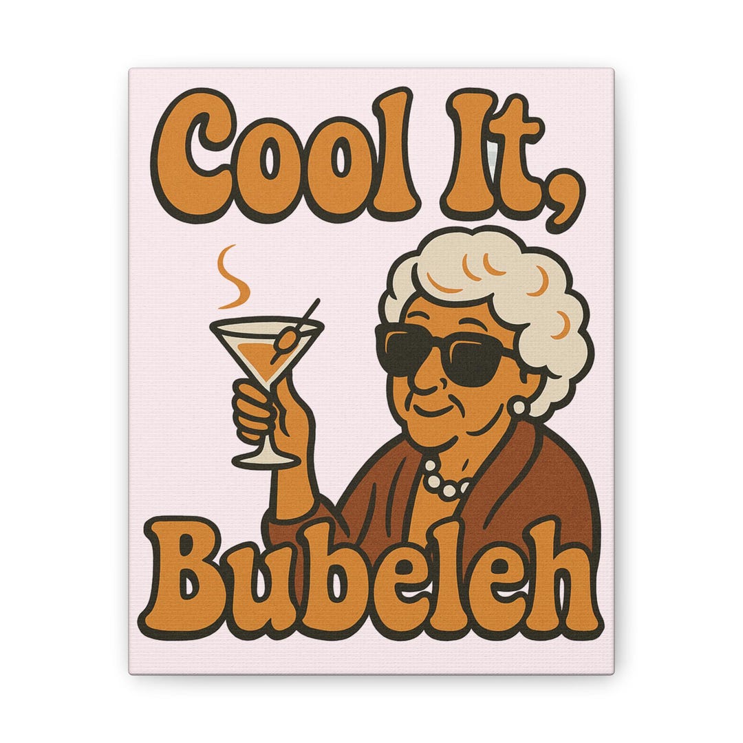 Sassy Bubbe Martini Canvas Art: Retro Yiddish Humor Home Decor - Etsy