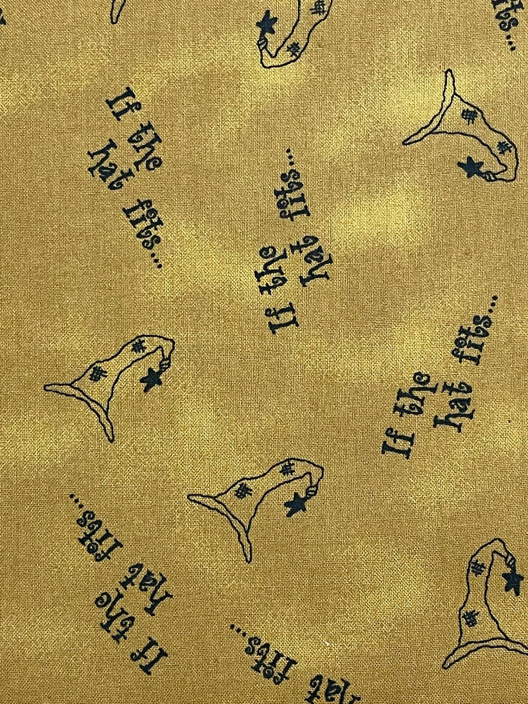 Lisa Liffick Designs Honey and Me Witch If the Hat Fits Gold/tan Fabric ...