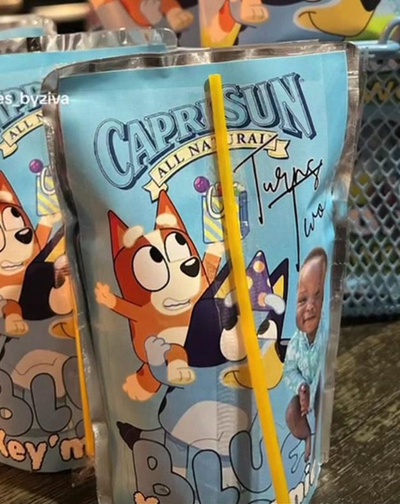 Three Editable Bluey Capri Sun Labels - Etsy