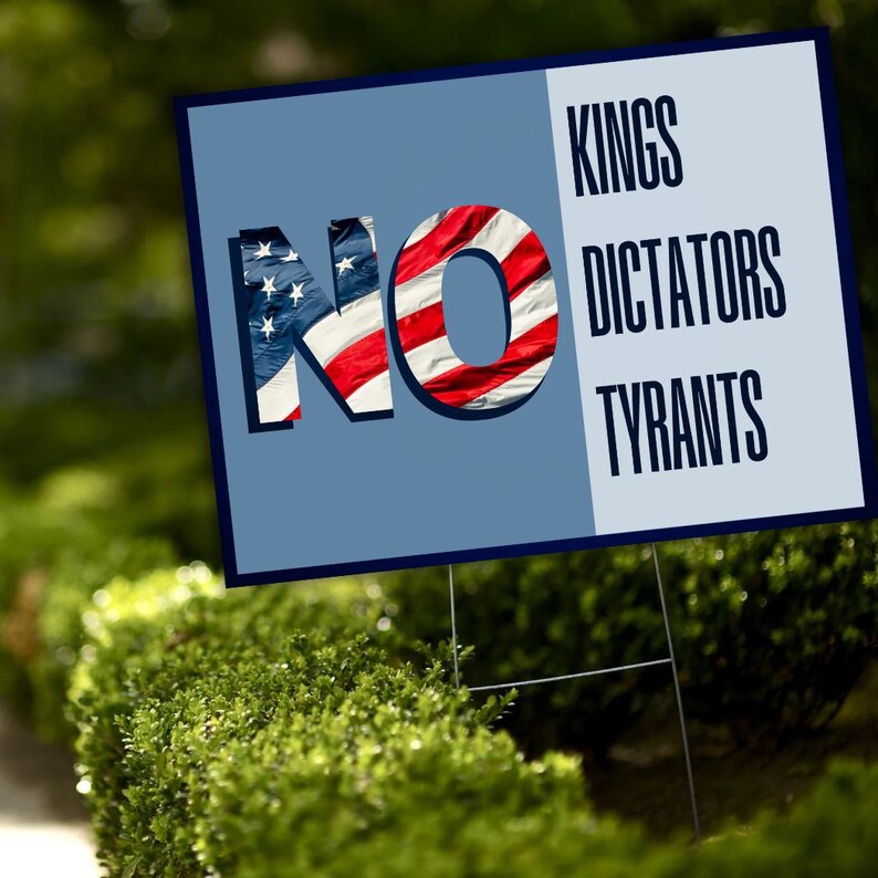 No Kings Dictators Tyrants - Printable Digital Image File - Image for ...
