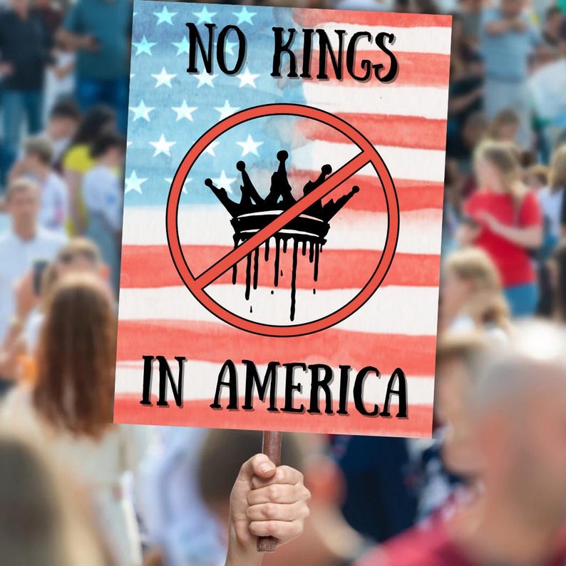 No Kings in America - Printable Digital Image File - Image for Print on ...