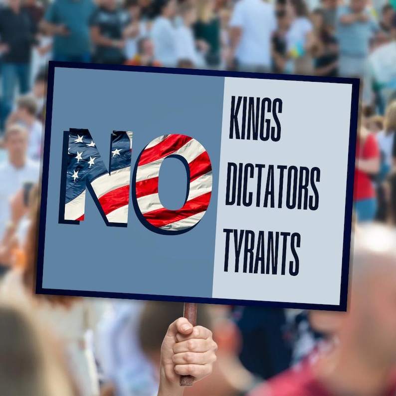 No Kings Dictators Tyrants - Printable Digital Image File - Image for ...