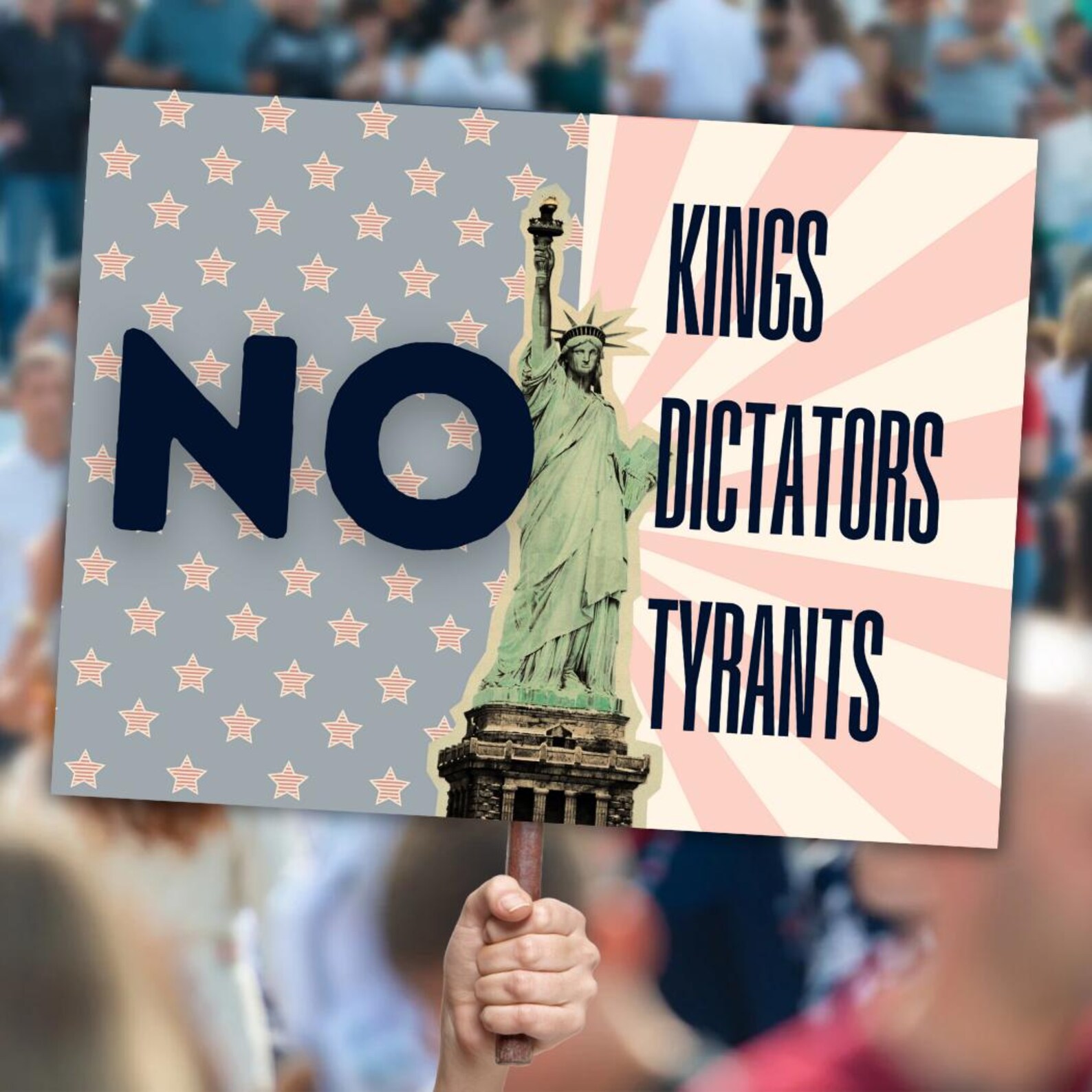 No Kings Dictators Tyrants - Printable Digital Image File - Image for ...