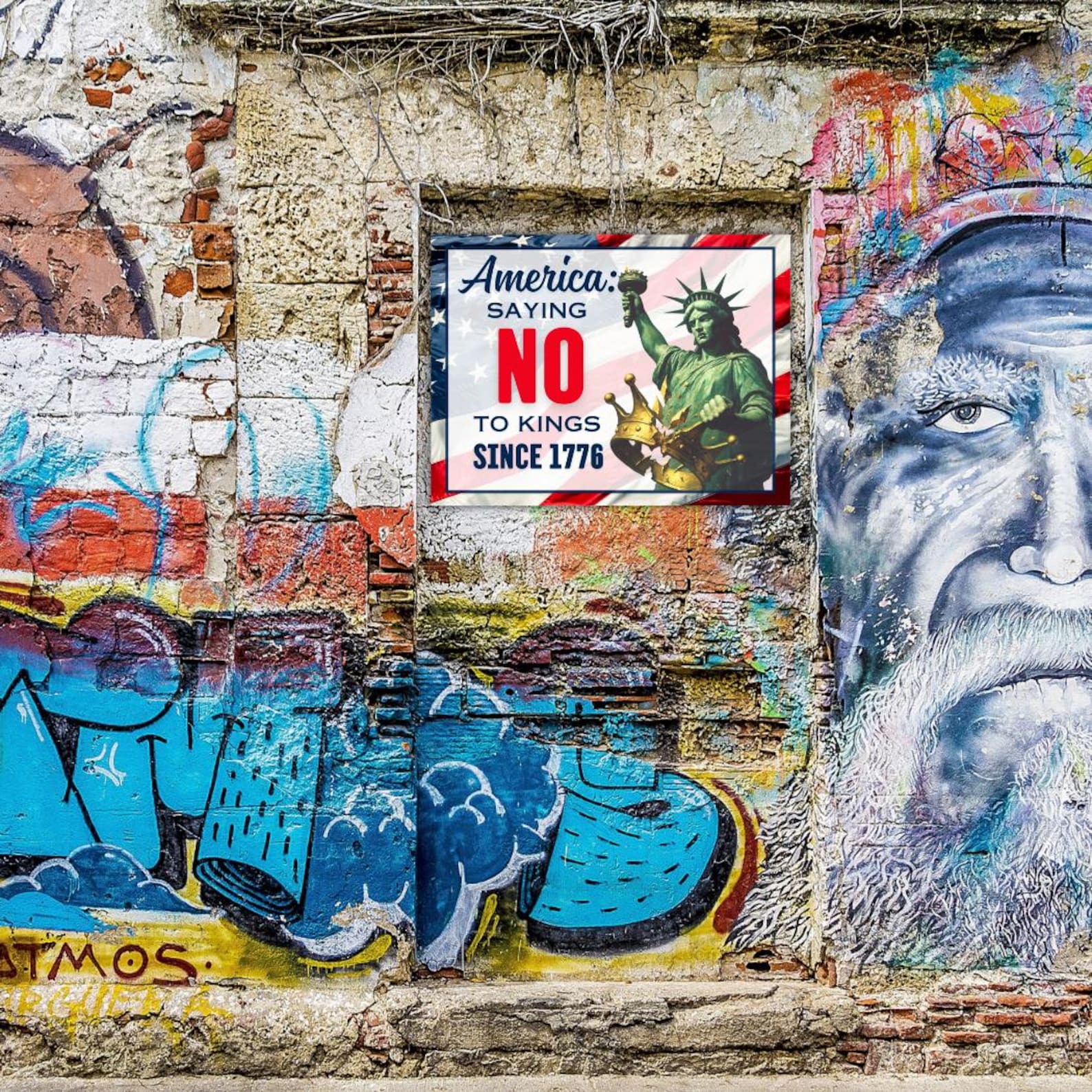 America No Kings Since 1776 - Printable Digital Image File - Image for ...