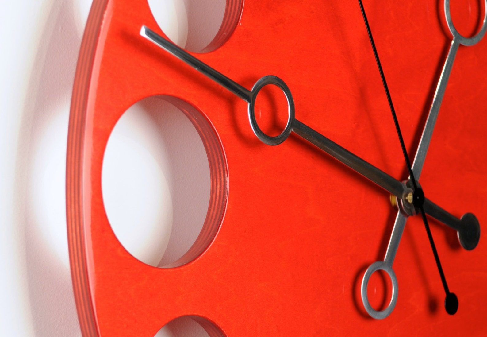 POP Clock in Red, 18" Modern Wall Clock - Etsy
