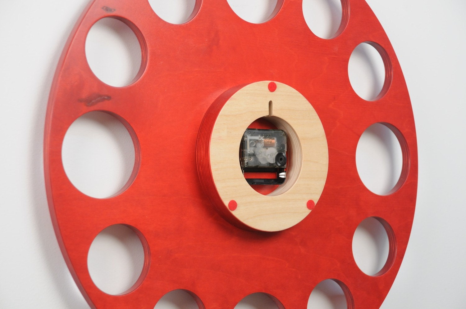 POP Clock in Red, 18 Modern Wall Clock - Etsy
