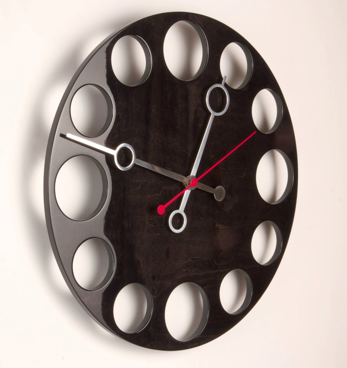 POP Clock in Black 18 Modern Wall Clock - Etsy