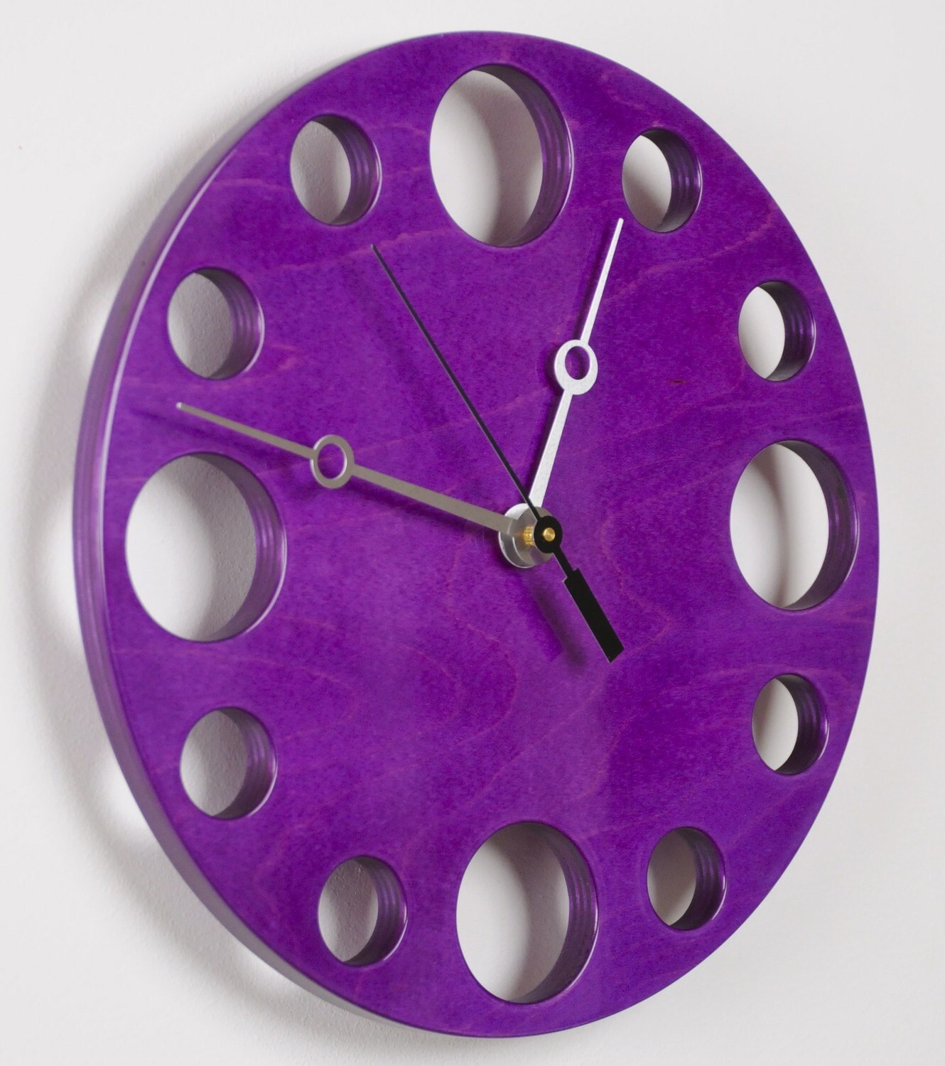 POP Clock in Purple, 10 Modern Wall Clock - Etsy Israel