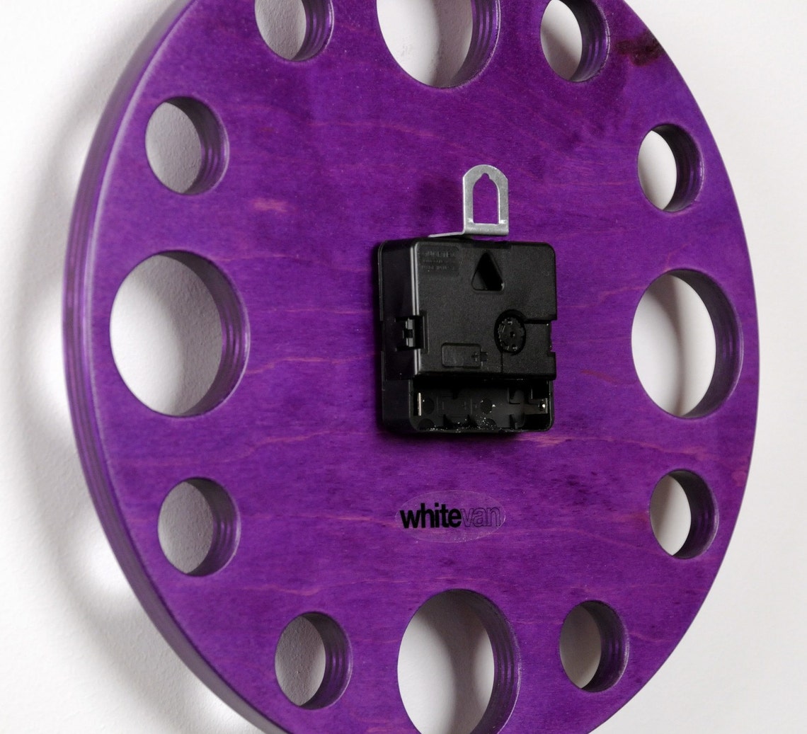 POP Clock in Purple, 10 Modern Wall Clock - Etsy