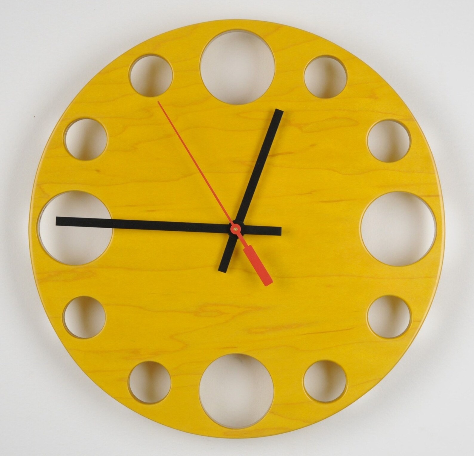 POP Clock in Yellow, 10 Modern Wall Clock - Etsy