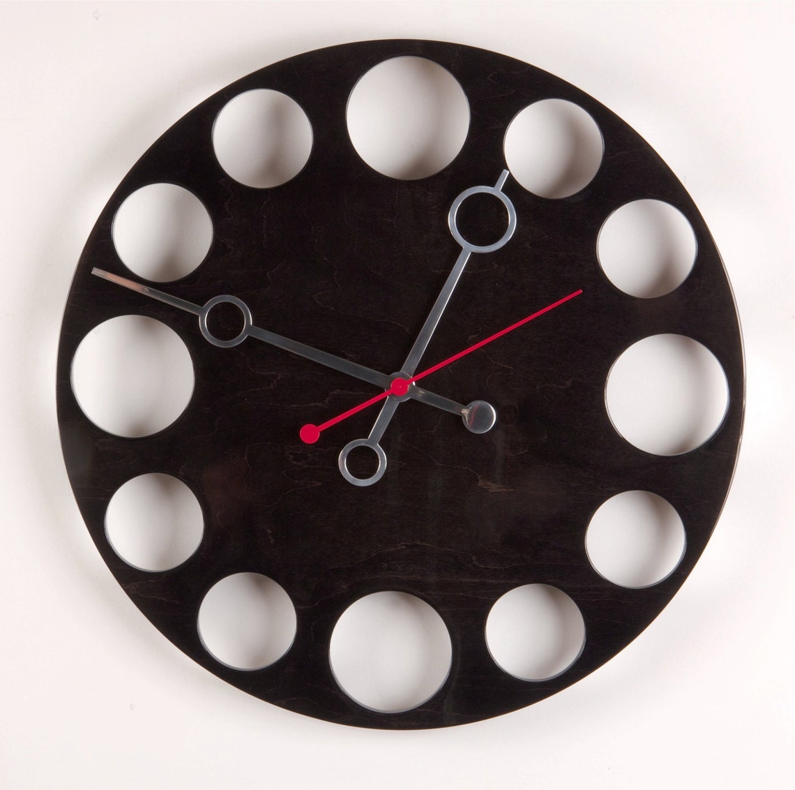 POP Clock in Black 18 Modern Wall Clock - Etsy