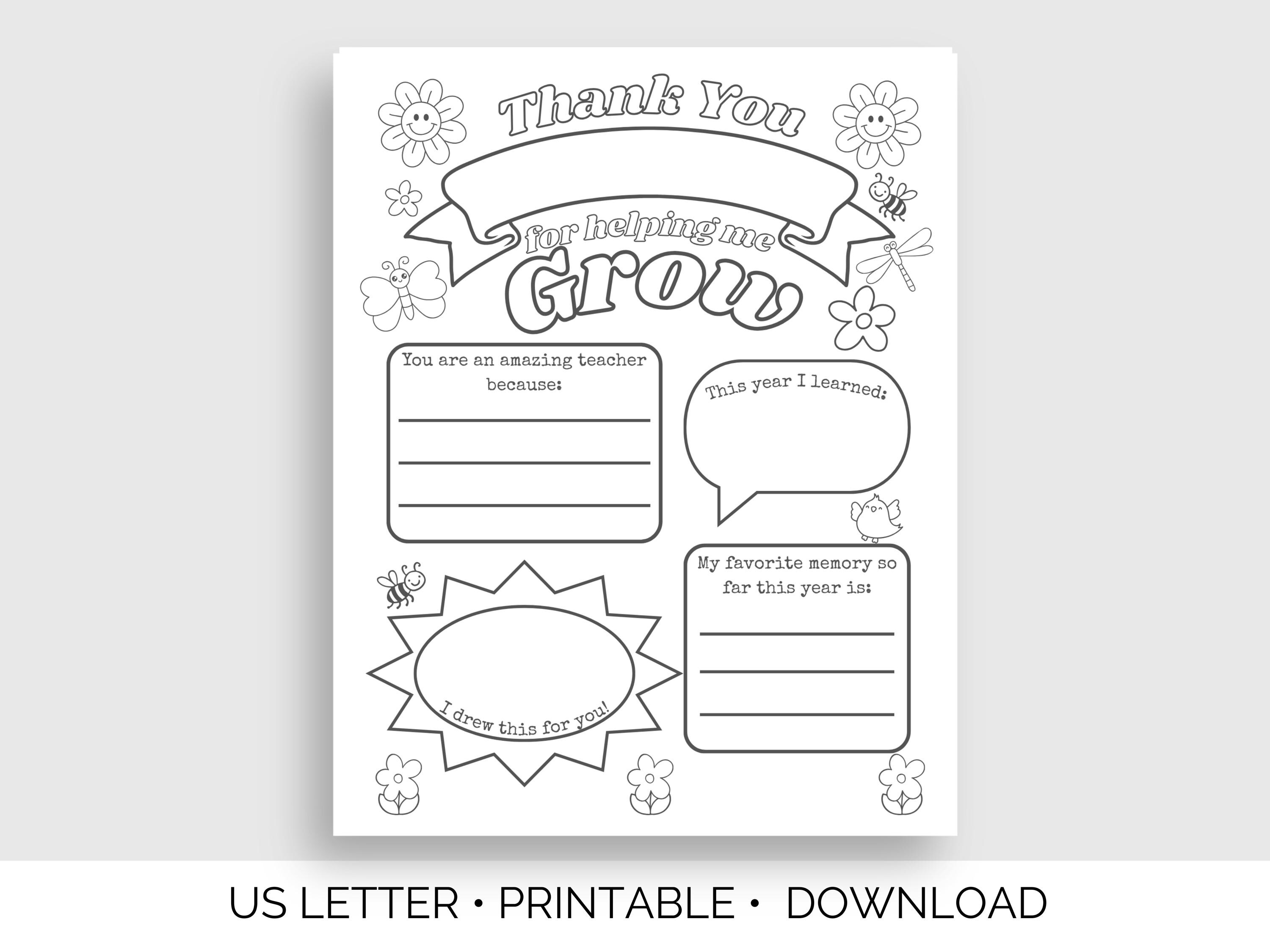 Teacher Appreciation Week Coloring Page, Teacher Appreciation Gift ...