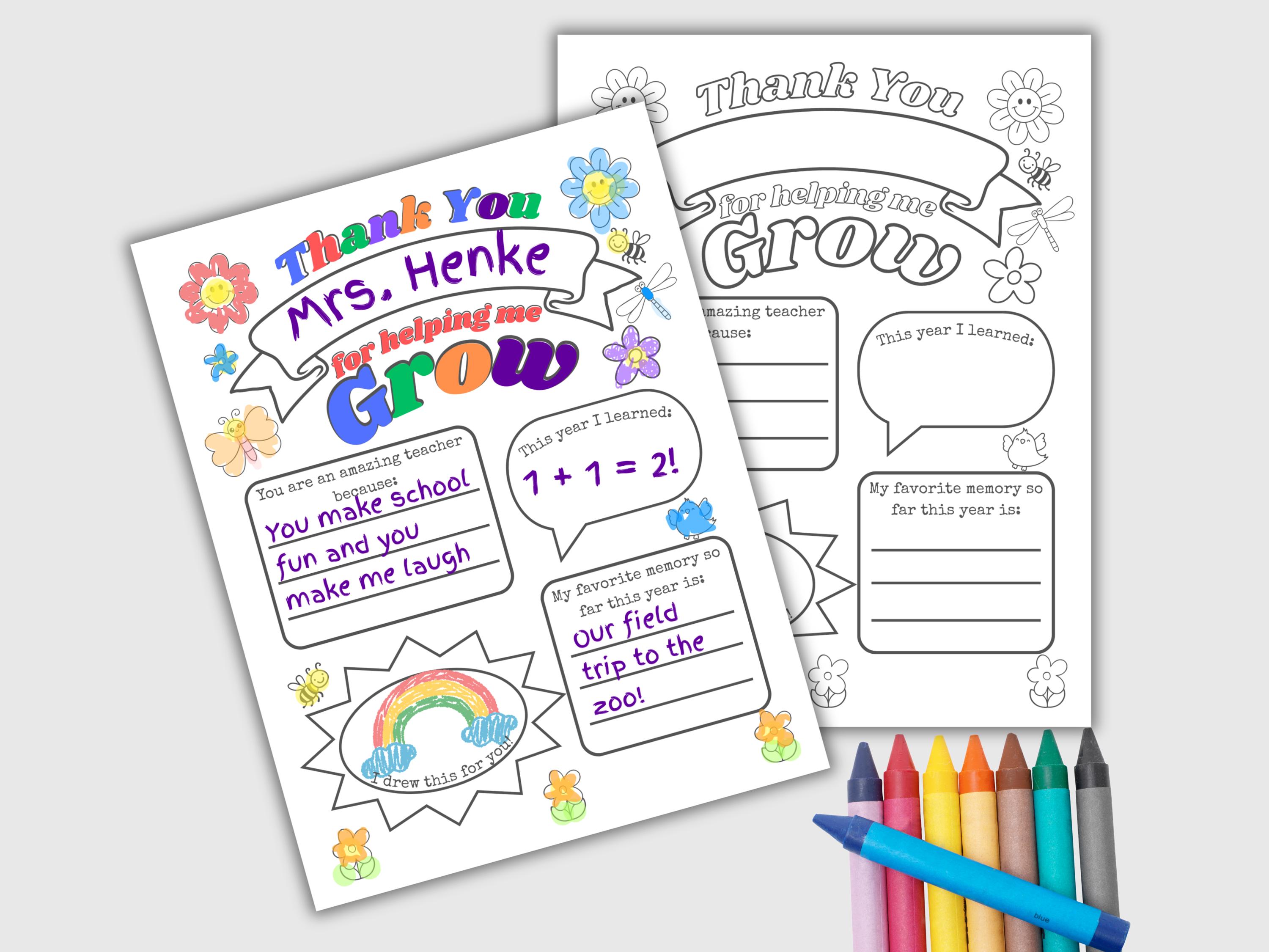 Teacher Appreciation Week Coloring Page, Teacher Appreciation Gift ...