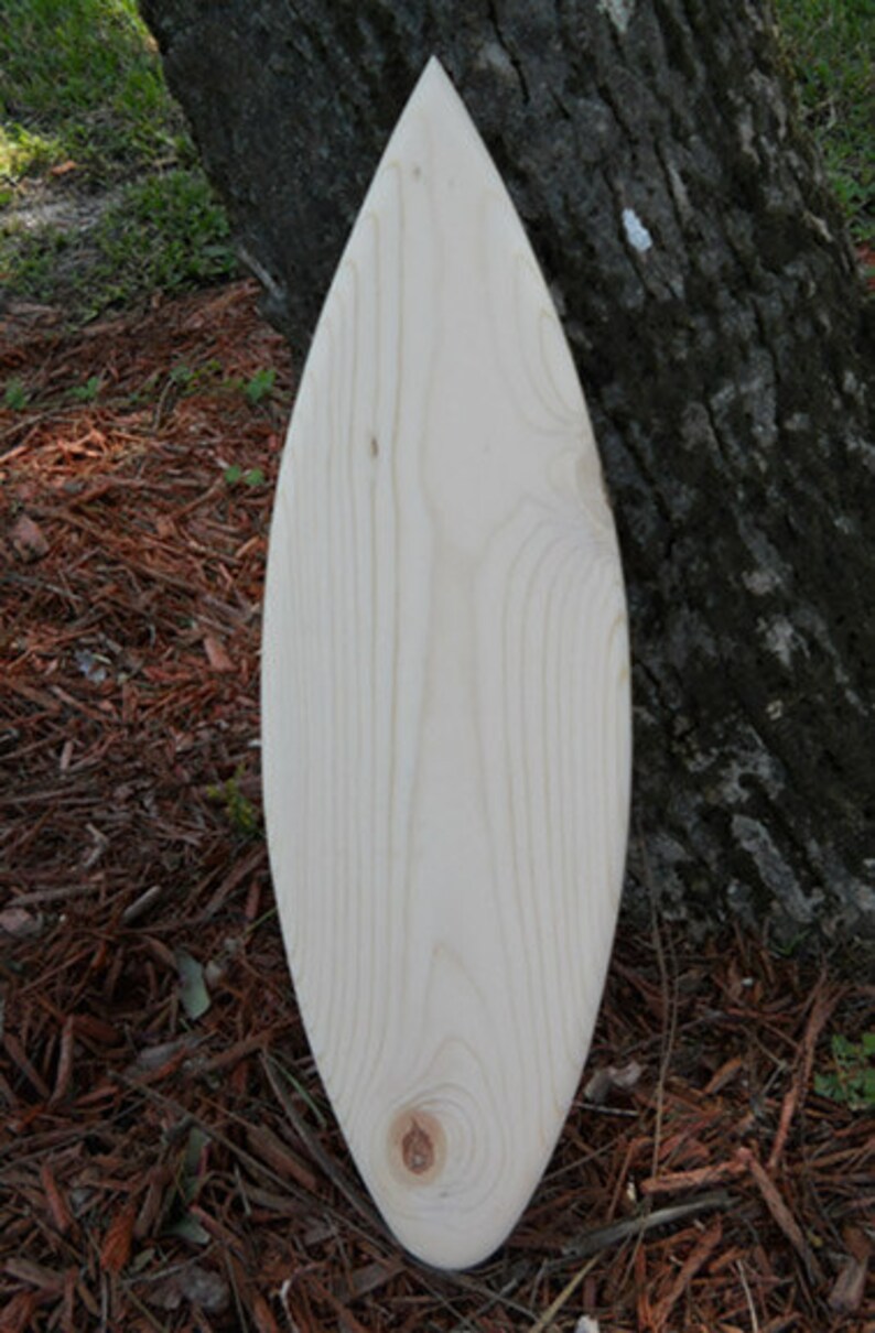 Shortboard Solid Wood Blank Surfboard Canvas Pine Craft Ready Surf ...