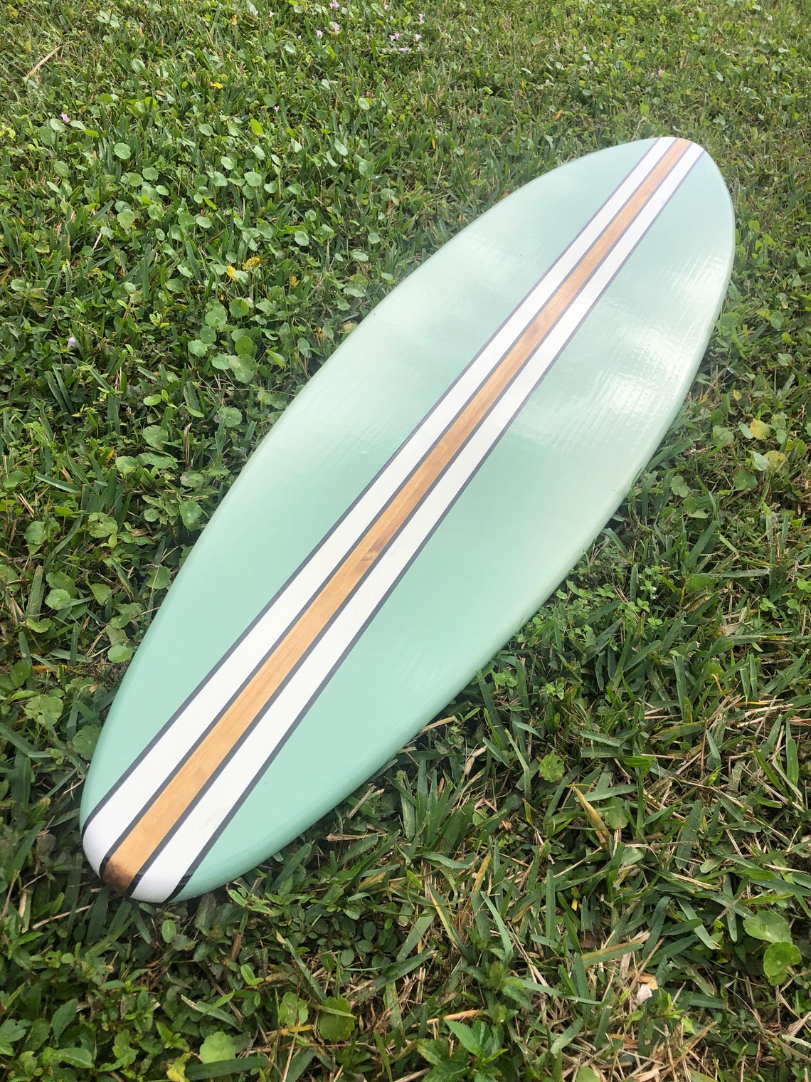 Lime Cream Surfboard Wall Art & Decor | Customizable | Wood Surfboard ...